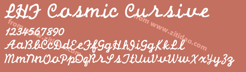 LHF Cosmic Cursive字体免费下载-LHF Cosmic CursiveRegular预览-字体版本Version 1.000 ...