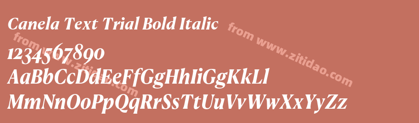 Canela Text Trial Bold Italic字体免费下载-Canela Text Trial Bold ItalicItalic ...