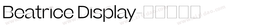 Beatrice Display免费下载和在线预览转换-字体岛