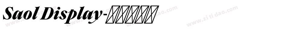 Saol Display免费下载和在线预览转换-字体岛