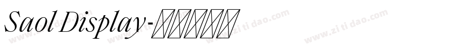Saol Display免费下载和在线预览转换-字体岛