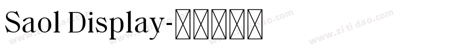 Saol Display免费下载和在线预览转换-字体岛