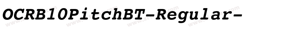 OCRB10PitchBT-Regular免费下载和在线预览转换-字体岛
