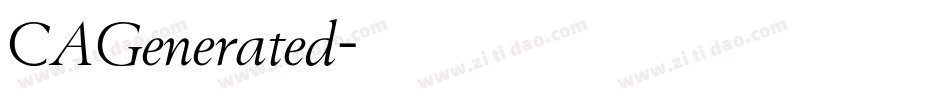 CAGenerated免费下载和在线预览转换-字体岛